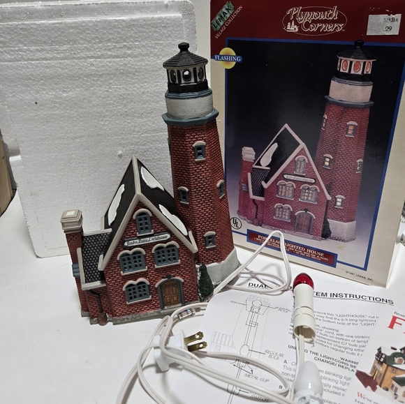 Lemax | Holiday | Vintage Lemax Plymouth Corners Rocky Point Lighthouse ...